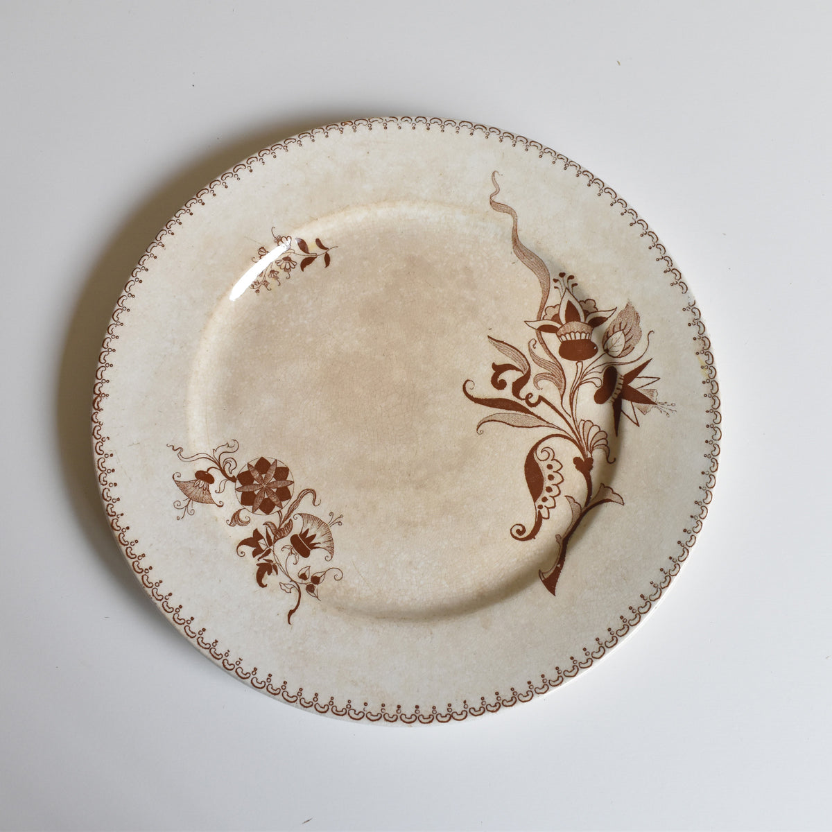 アンティークデザートプレート サルグミンヌ Opaque de Sarreguemines E — Loane Interior