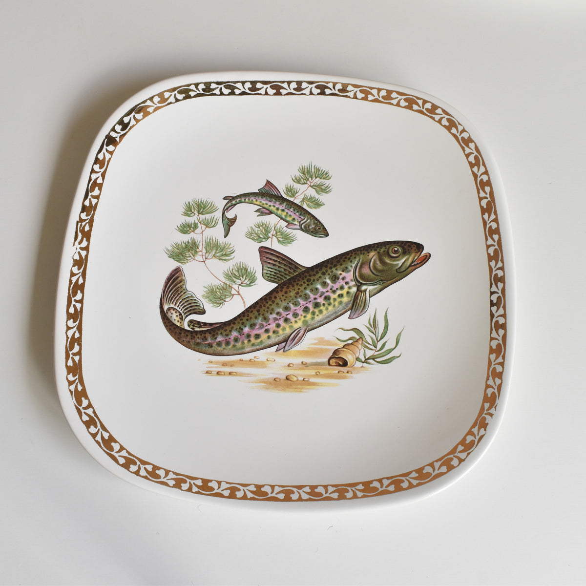 ヴィンテージプレート ロンシャン Poisson Truite Arc-en-ciel (ニジマス） — Loane Interior