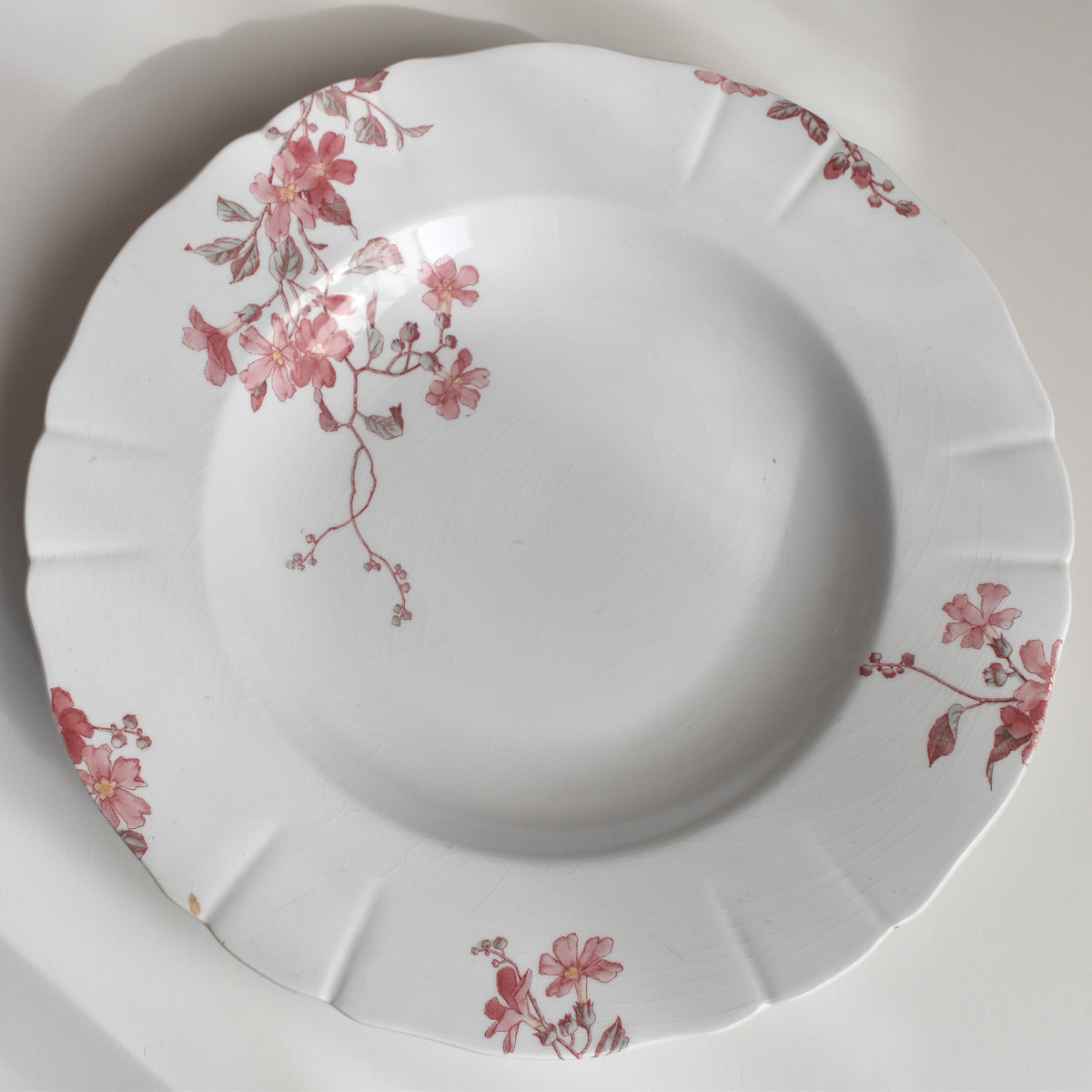 アンティーク深皿 KGリュネヴィル Fleurs roses G — Loane Interior