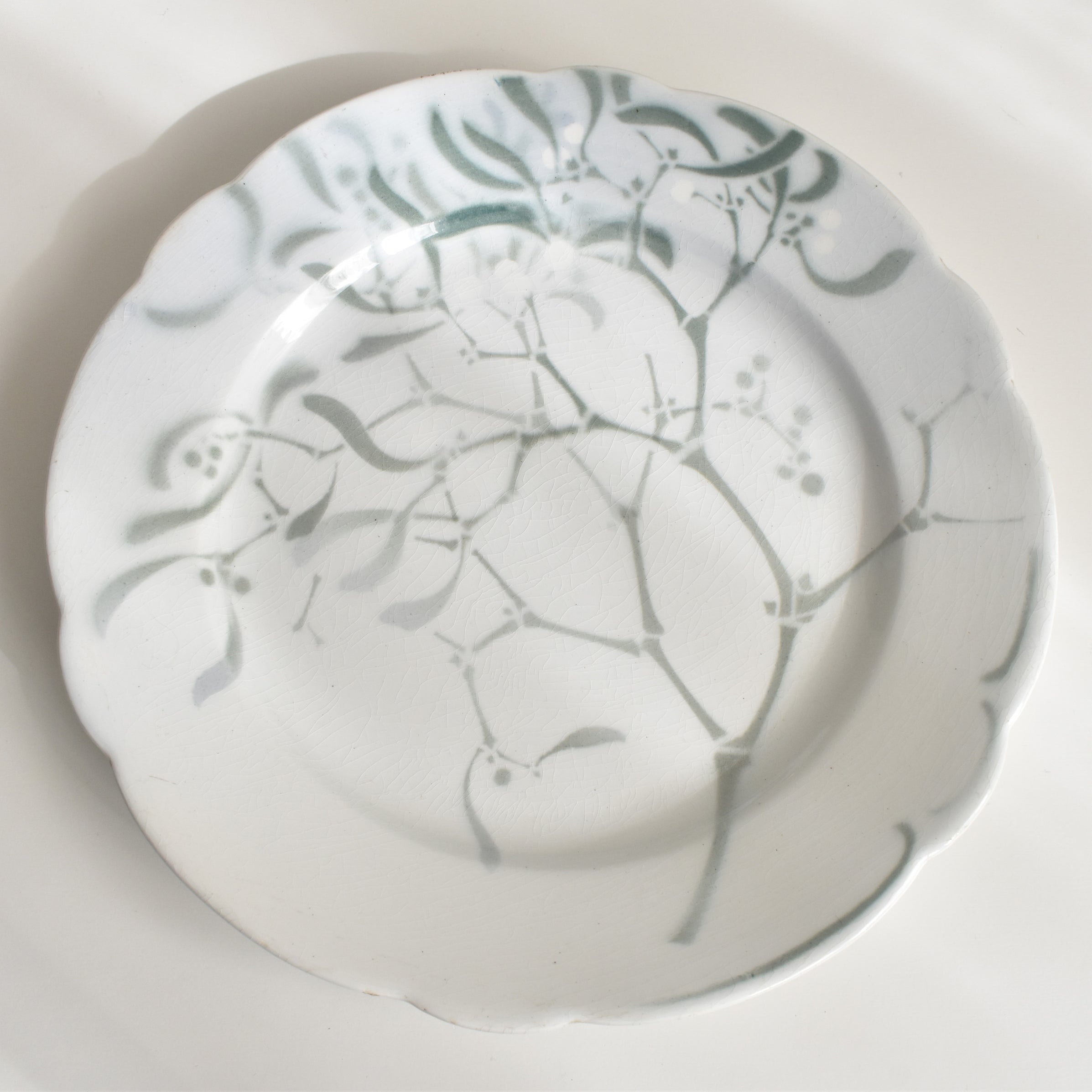 アンティークプレート リュネヴィル GUI (宿木) LACHENAL B — Loane Interior