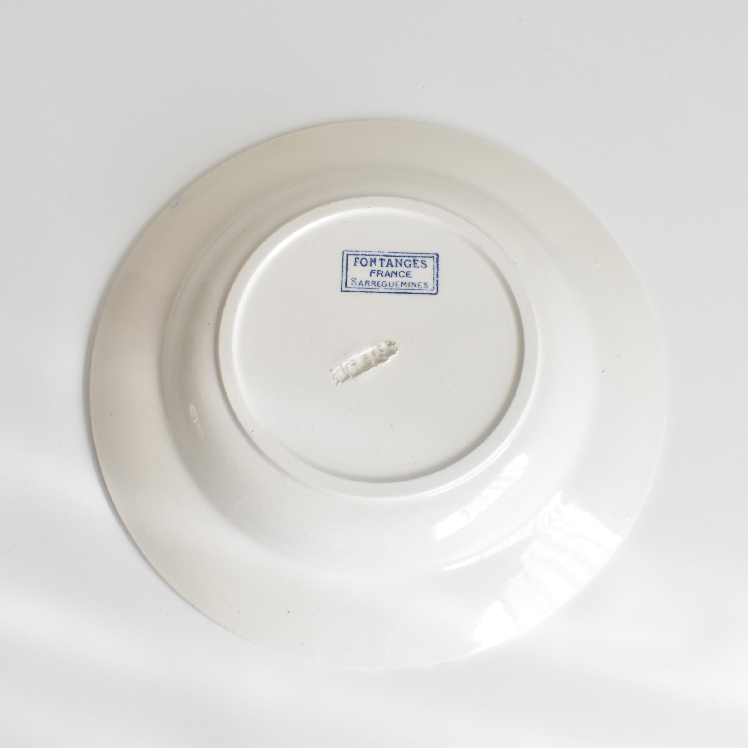 アンティーク深皿 サルグミンヌ Fontanges (フォンタンジュ） ブルー A — Loane Interior