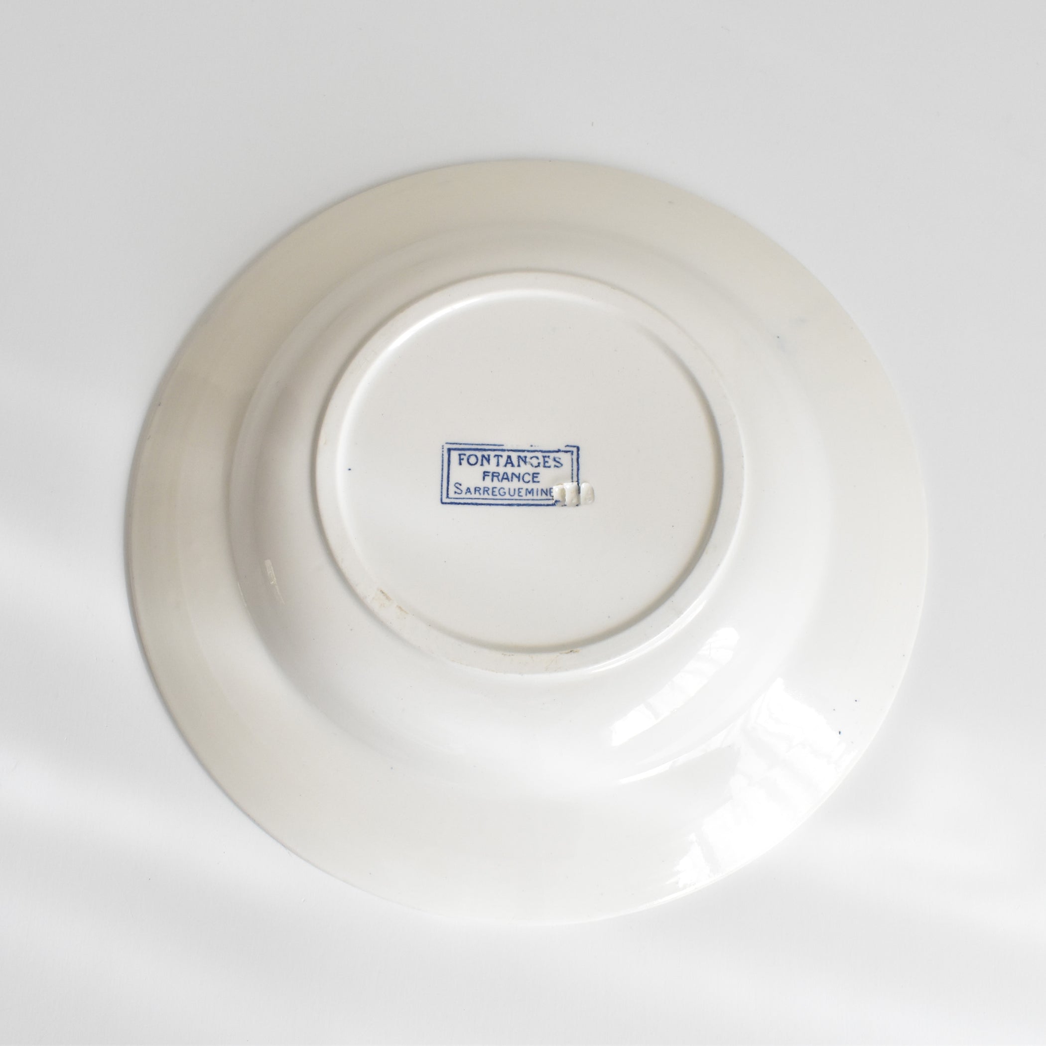 アンティーク深皿 サルグミンヌ Fontanges (フォンタンジュ） ブルー D — Loane Interior