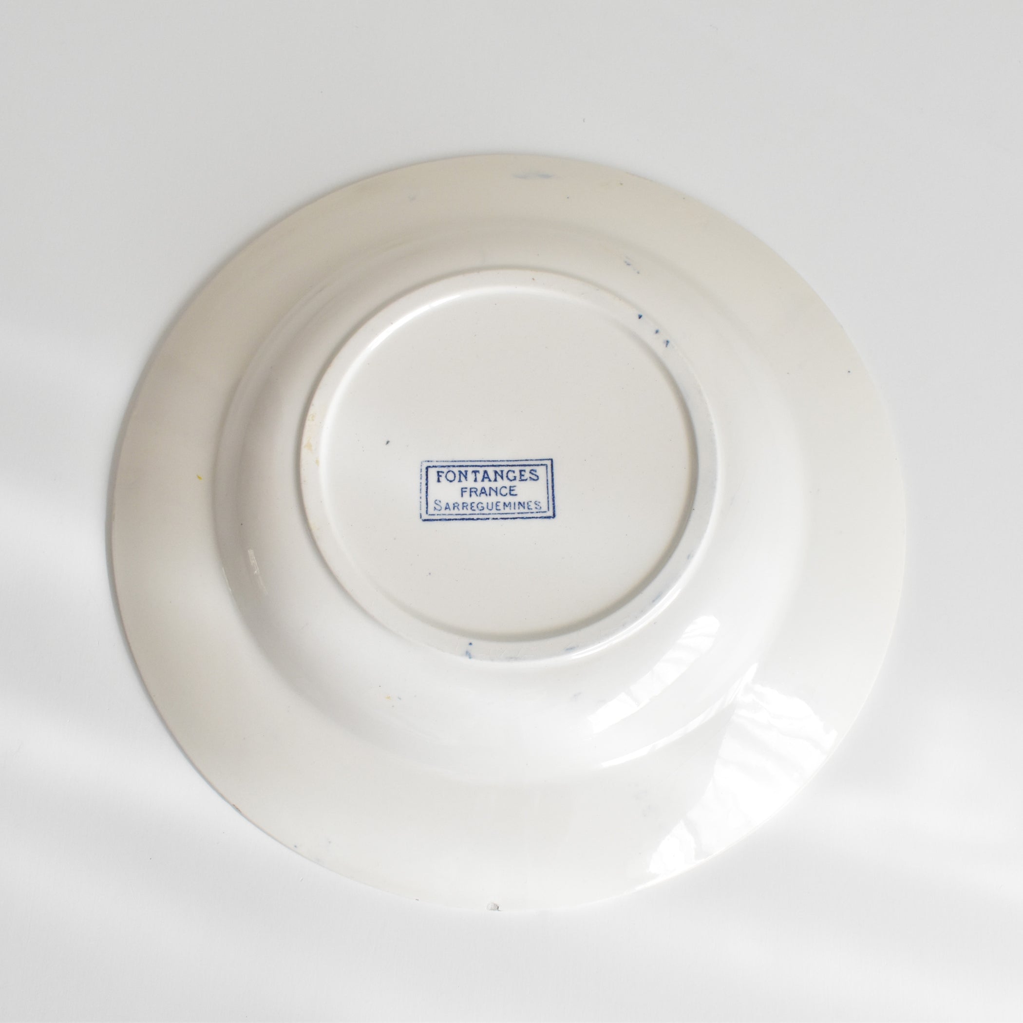 アンティーク深皿 サルグミンヌ Fontanges (フォンタンジュ） ブルー E — Loane Interior