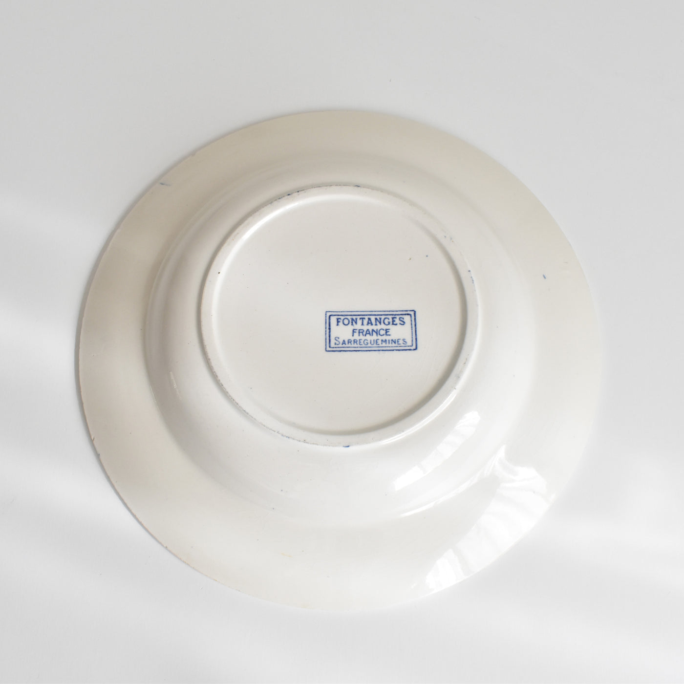 アンティーク深皿 サルグミンヌ Fontanges (フォンタンジュ） ブルー F — Loane Interior