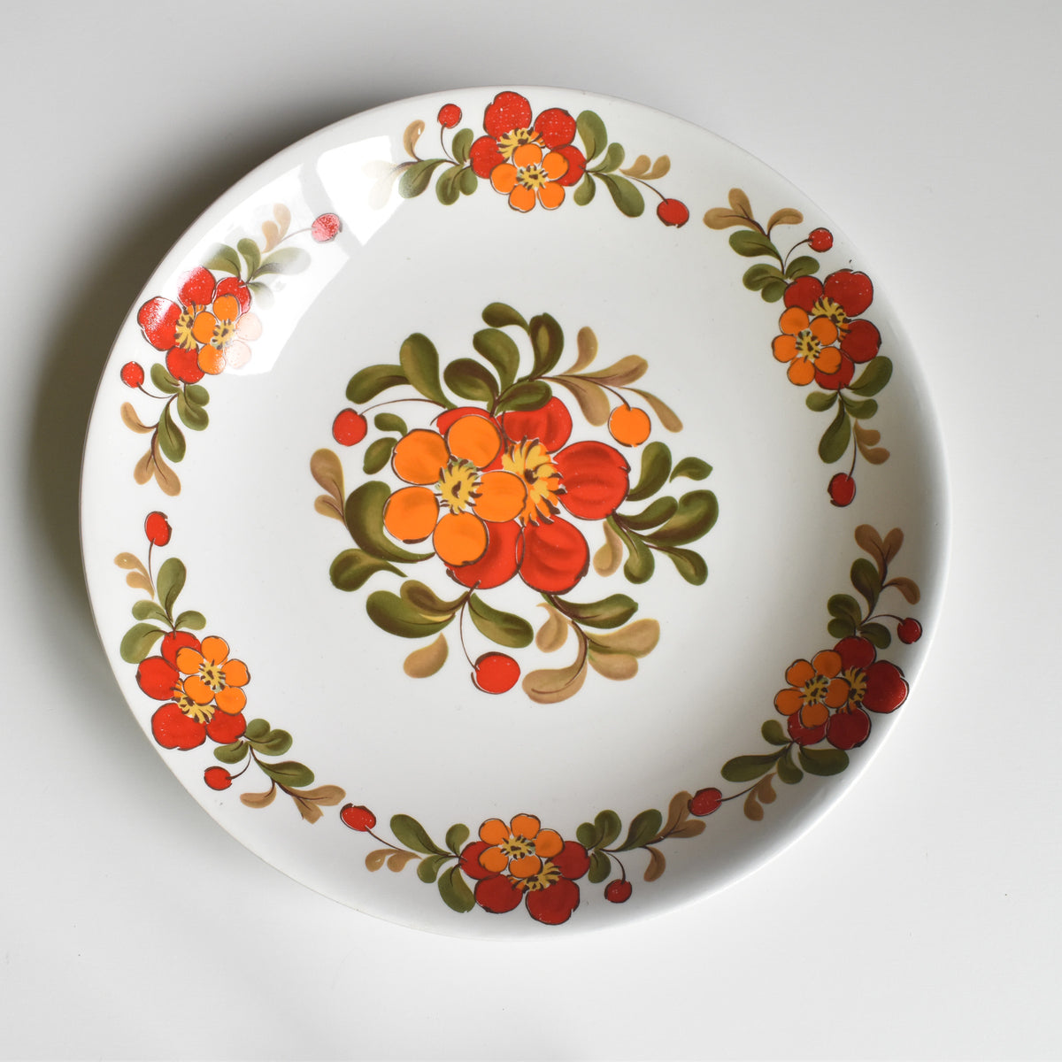 ヴィンテージ深皿 オルシー ムランデルー Fleurs Oranges B — Loane Interior