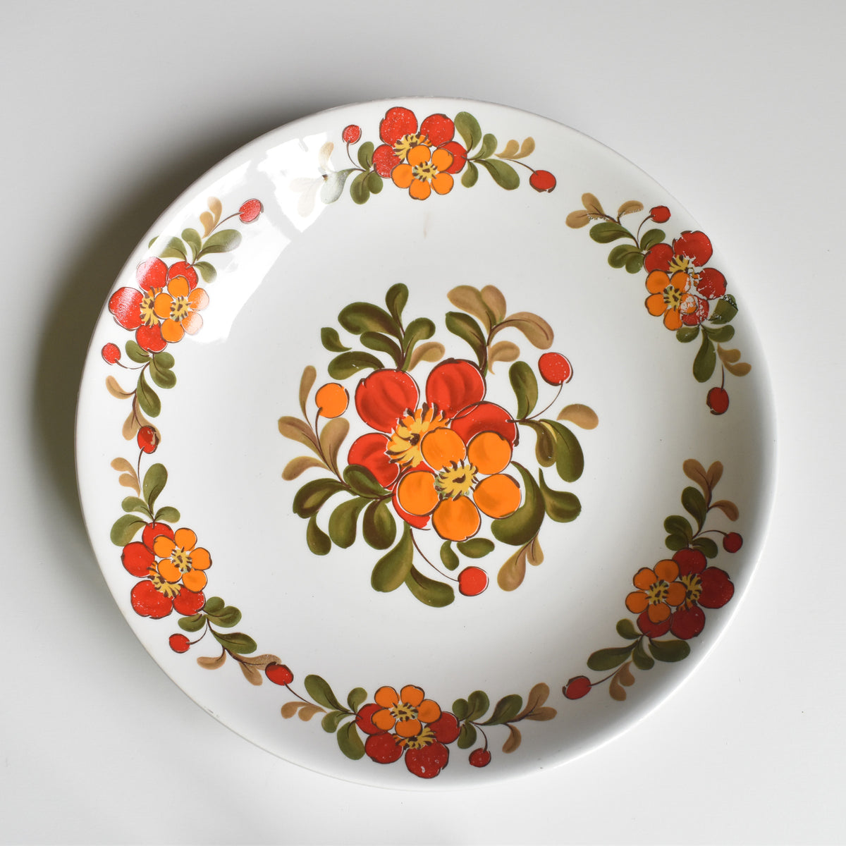 ヴィンテージ深皿 オルシー ムランデルー Fleurs Oranges C — Loane Interior