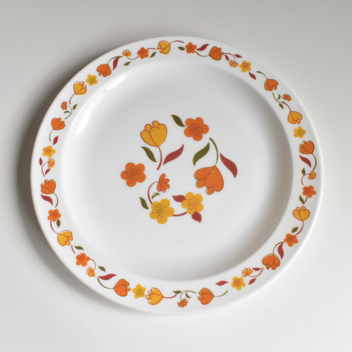 ヴィンテージプレート アルコパル Fleur Orange (オレンジフラワー）D — Loane Interior