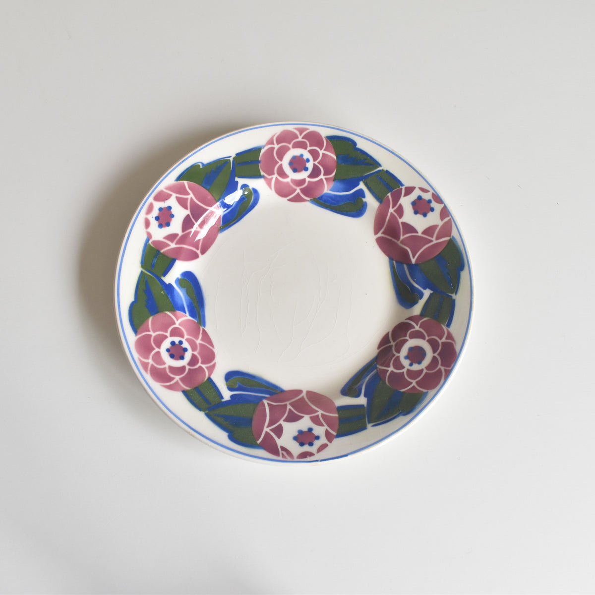 ヴィンテージデザートプレート HBCMクレイモントロー Roses 1925 (ローズ）A — Loane Interior