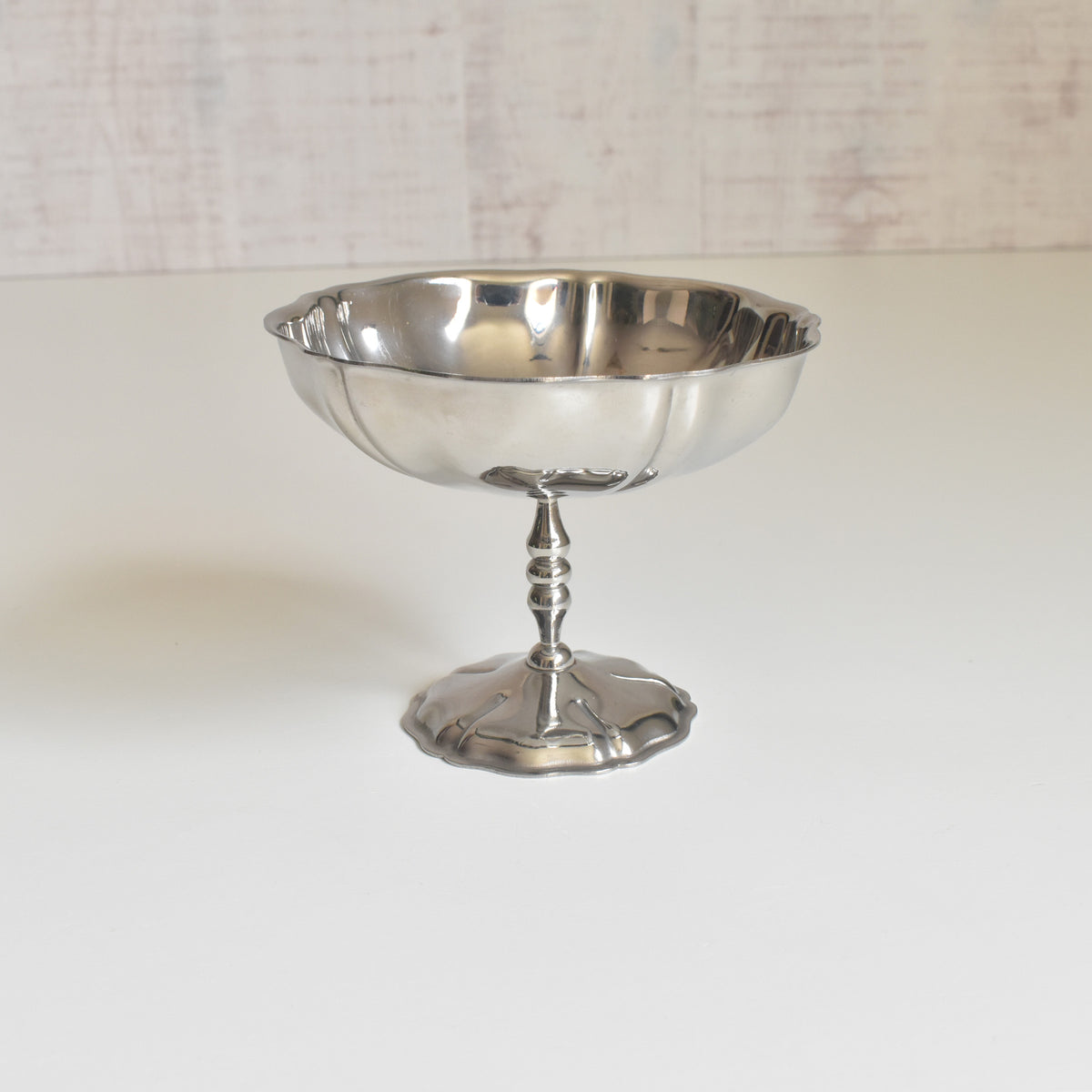 ヴィンテージ ステンレス アイスクリームクープ 花リム （Lサイズ） — Loane Interior