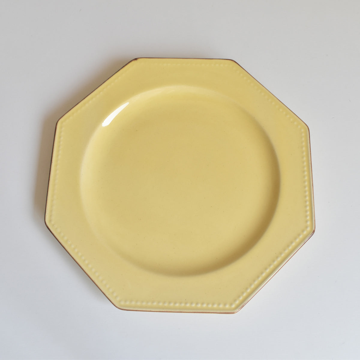 ヴィンテージデザートプレート ル・ポエ-ラヴァル オクトゴナル イェロー B — Loane Interior