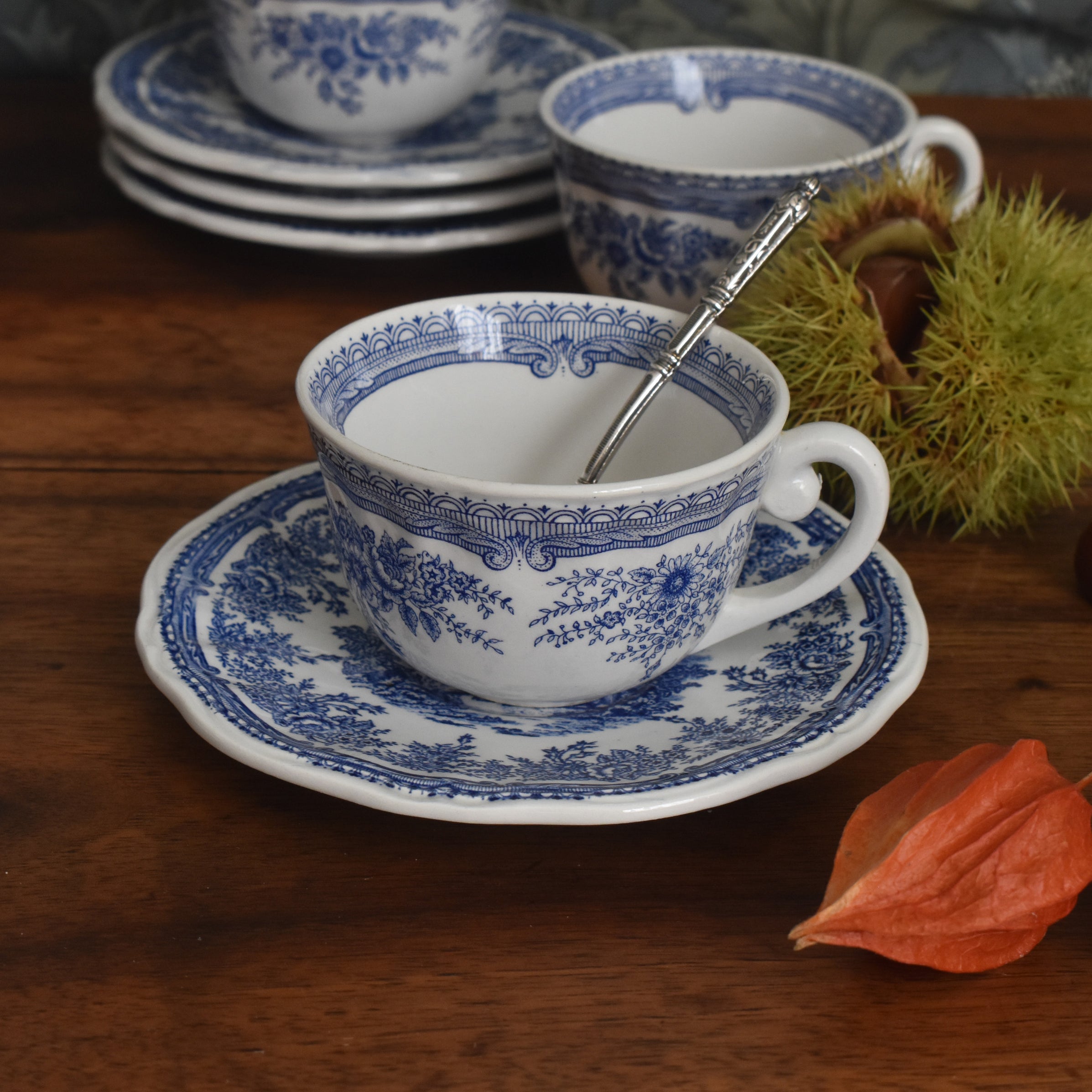 ヴィンテージカップ＆ソーサー リュネヴィル The Cottage (コテージ）B — Loane Interior