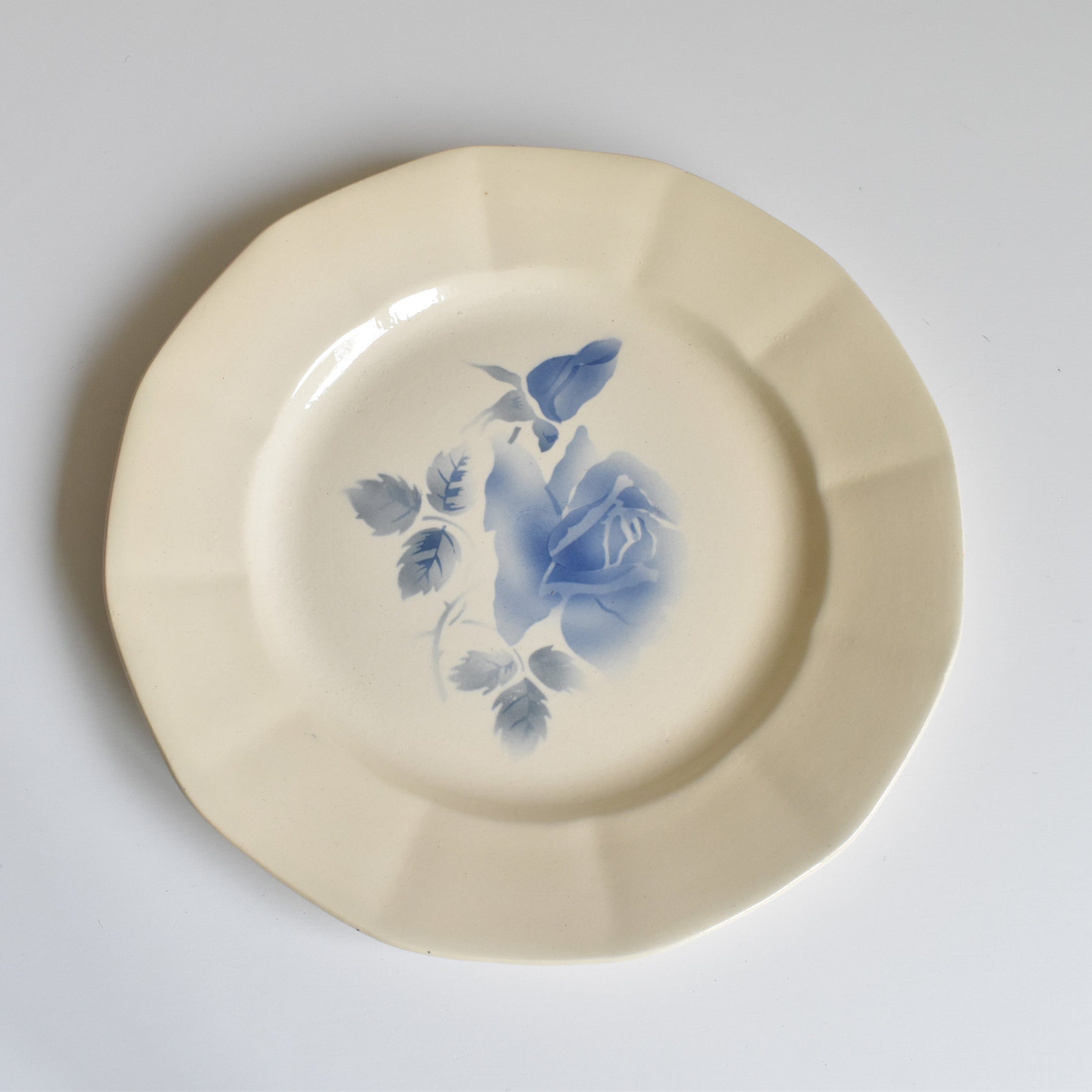 ヴィンテージプレート ディゴワン＆サルグミンヌ Roses Bleues (ブルーローズ） B — Loane Interior