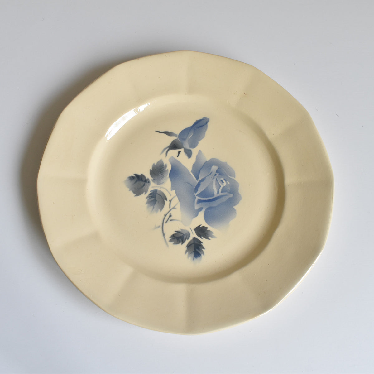 ヴィンテージプレート ディゴワン＆サルグミンヌ Roses Bleues (ブルーローズ） D — Loane Interior