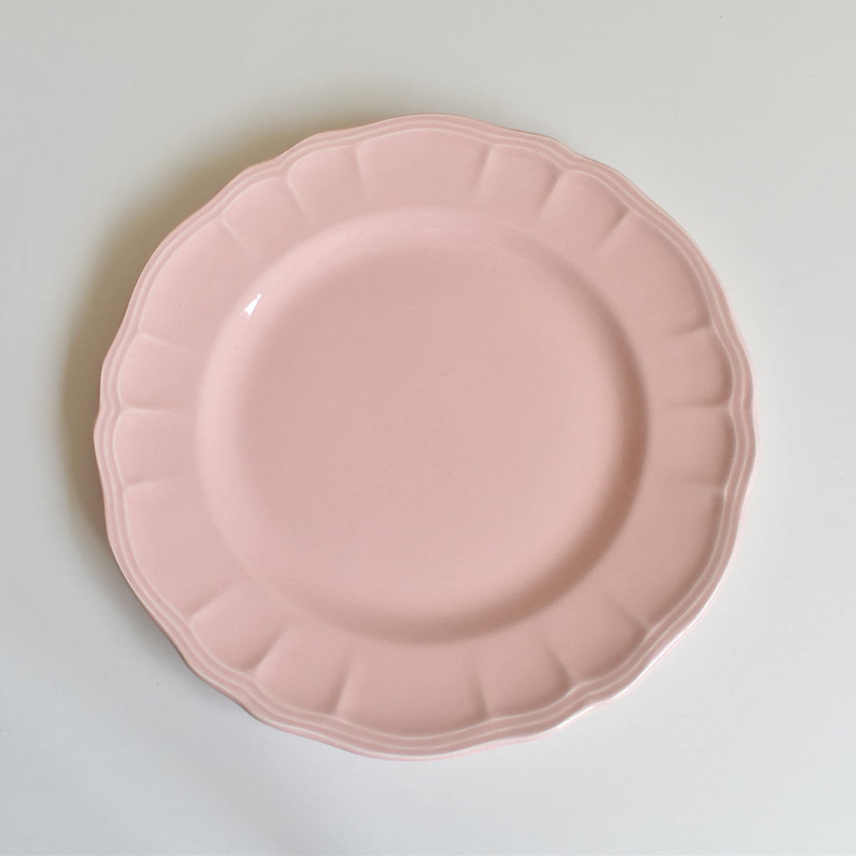 ヴィンテージプレート サラン 花リム ピンク B — Loane Interior