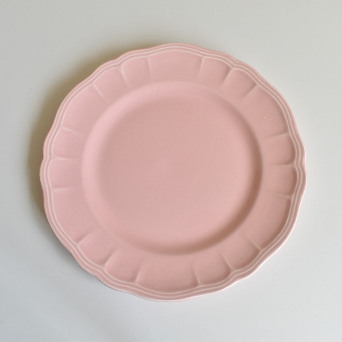 ヴィンテージプレート サラン 花リム ピンク D — Loane Interior