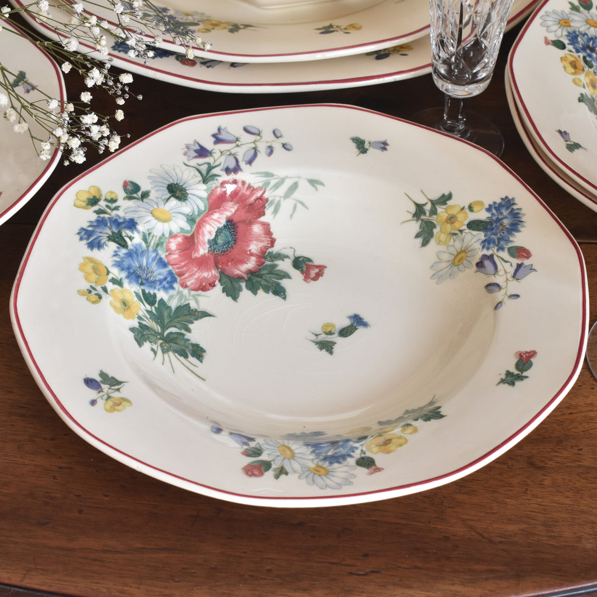 ヴィンテージ深皿 ビレロイボッホ Fleurs des champs（フルール・デ・シャン）D — Loane Interior