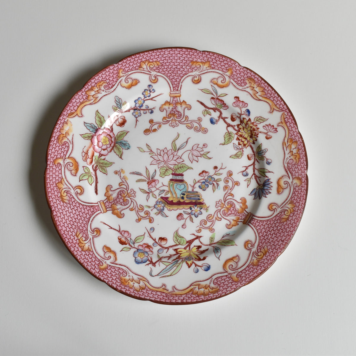 アンティークデザートプレート サルグミンヌ Minton ピンク 235 C — Loane Interior