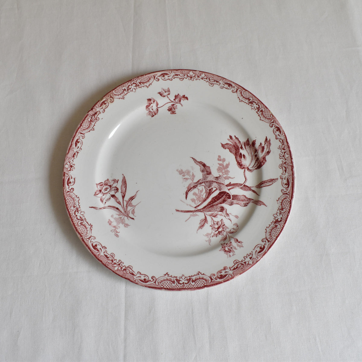 アンティークデザートプレート サルグミンヌ Fontanges B — Loane Interior