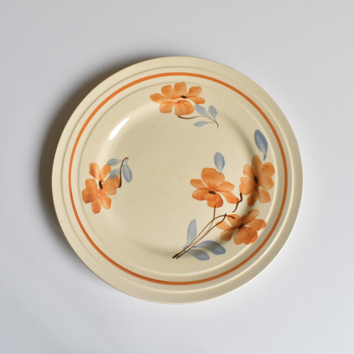 ヴィンテージデザートプレート サンタマン Fleurs Oranges B — Loane Interior