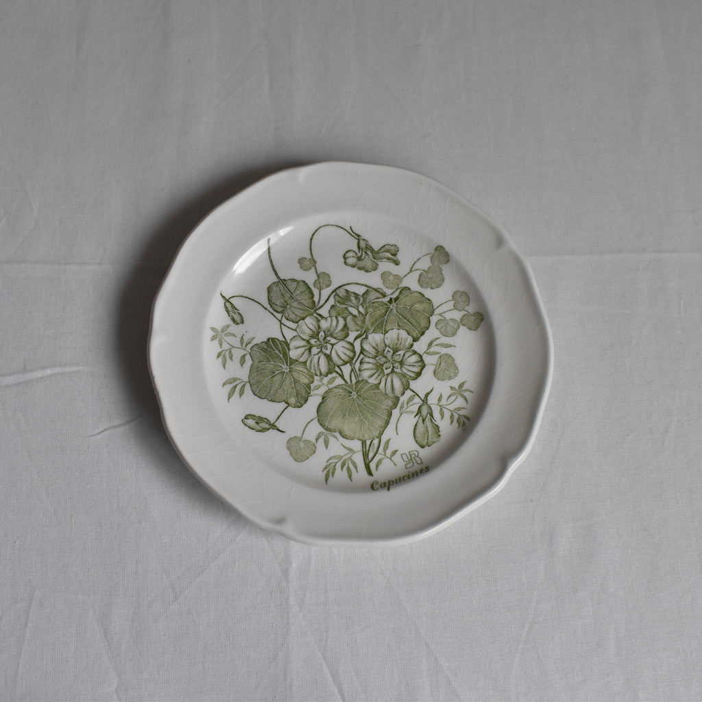 ヴィンテージデザートプレート ジアン Yves Rocher (1970) Capucines — Loane Interior