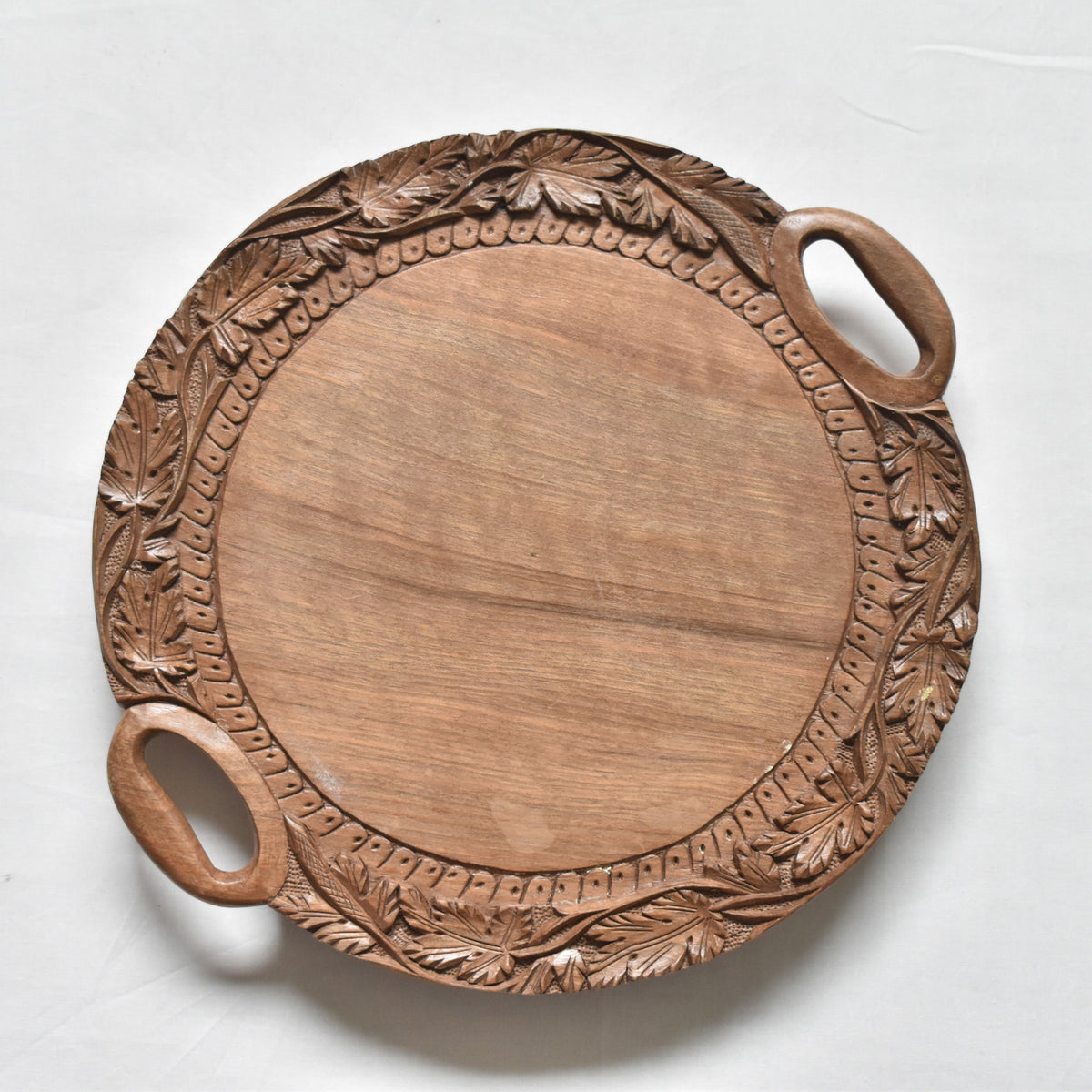 ヴィンテージ ラウンド ウッドトレー — Loane Interior